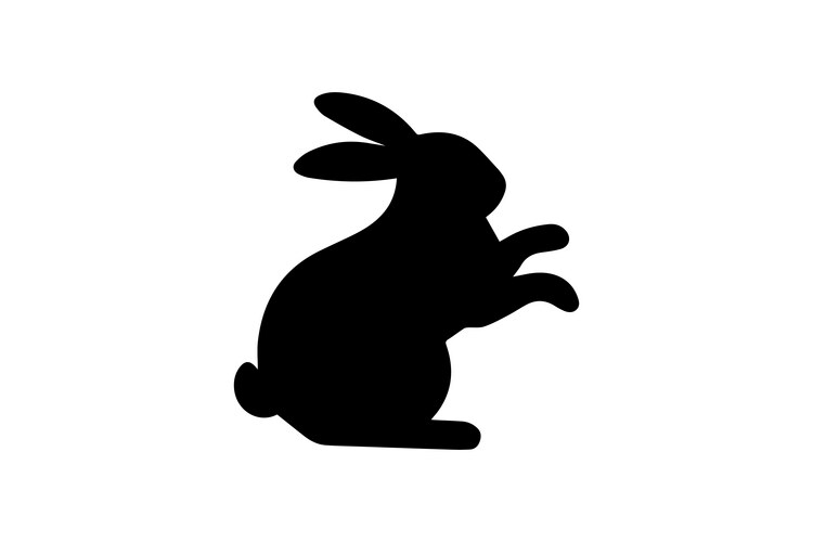 Rabbit bunny silhouette Royalty Free Vector Image