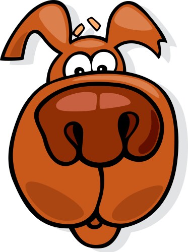 Sniffing dog cartoon Royalty Free Vector Image