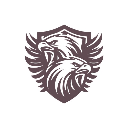 Eagle shield logo Royalty Free Vector Image - VectorStock