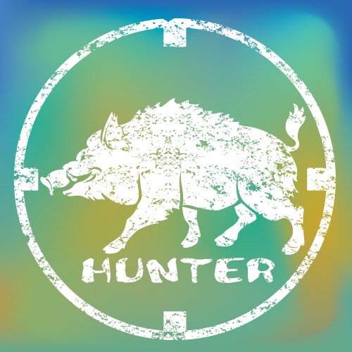 Wild boar hunting Royalty Free Vector Image - VectorStock