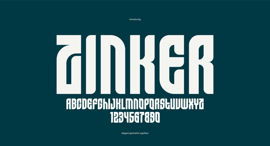 Classic style serif display font for logos and Vector Image