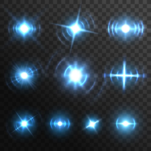 Magic power strike effects Royalty Free Vector Image
