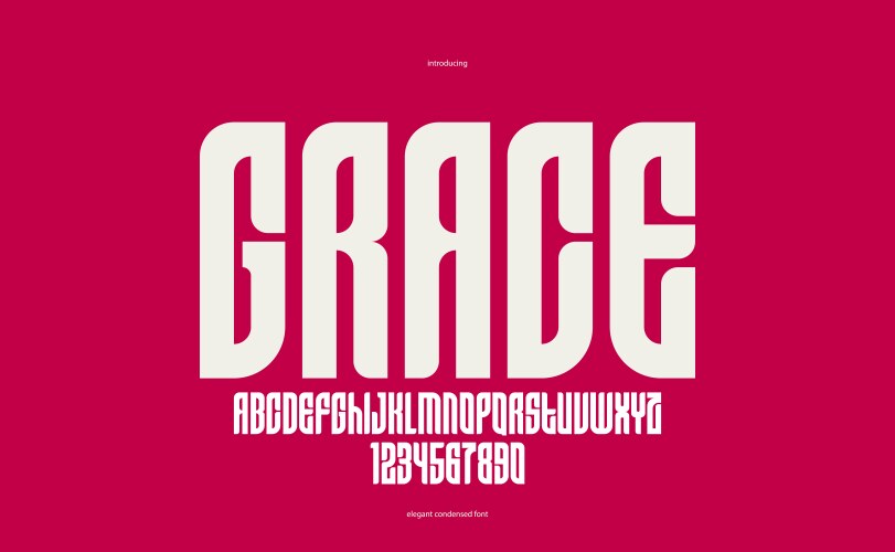 Bold simple sans serif display font for logos Vector Image