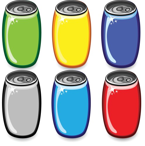Red cartoon soda or soft drink can Royalty Free Vector Image