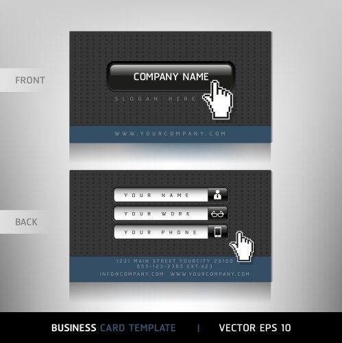 Creative business card Royalty Free Vector Image