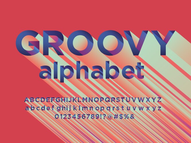 Dimension font Royalty Free Vector Image - VectorStock