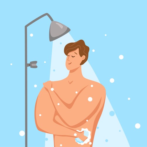 Taking a shower daily routine activities of women Vector Image