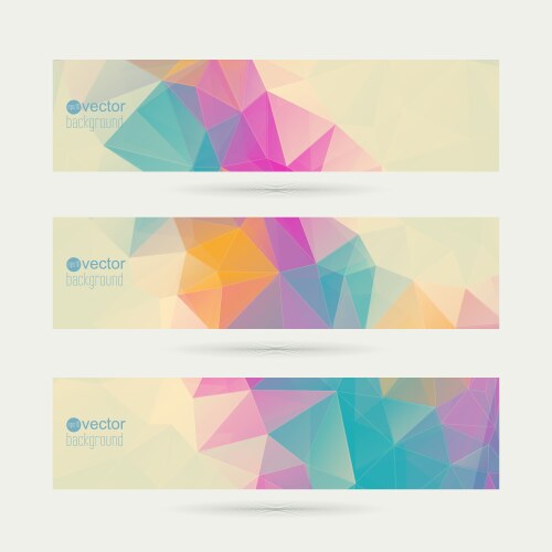 Set of abstract geometric banners Royalty Free Vector Image