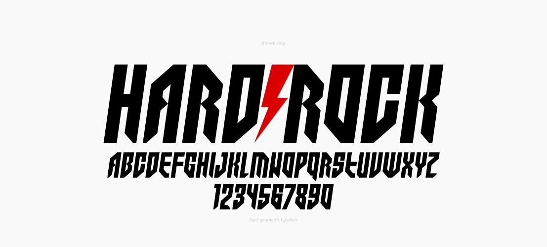 Bold and massive heavy geometric font for logo Vector Image