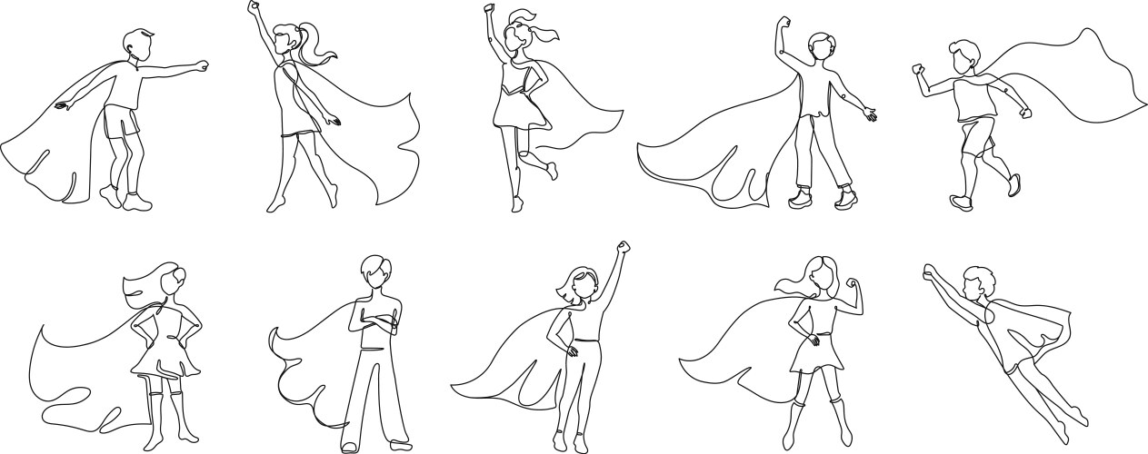 Superhero Outlines Vector Images (over 1,900)