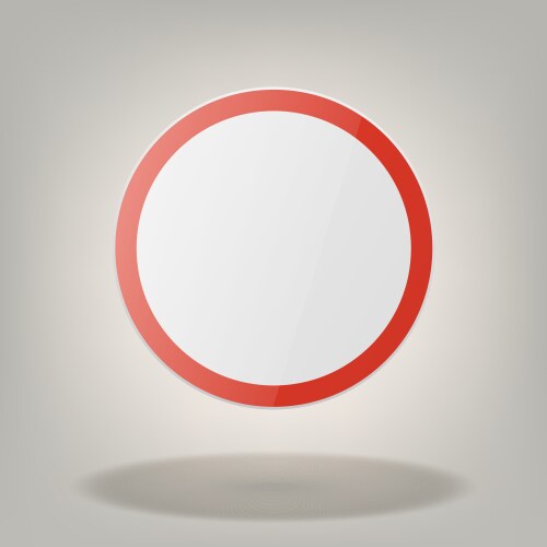 Do not enter white and red round glossy Royalty Free Vector
