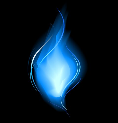 Blue fire Royalty Free Vector Image - VectorStock