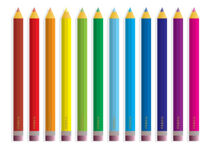 Pencil collection Royalty Free Vector Image - VectorStock