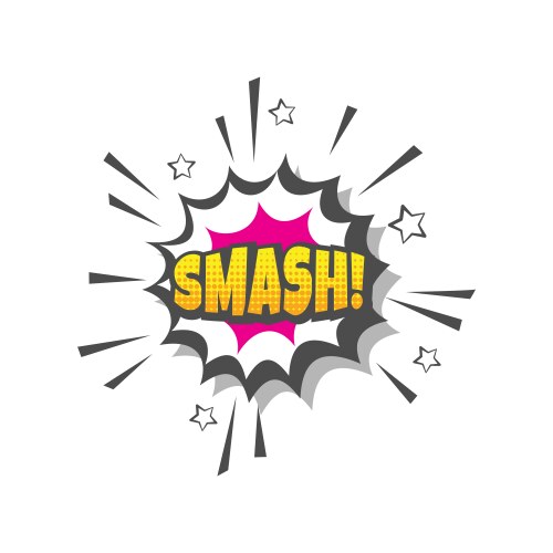 Comic speech chat bubble pop art style sound Vector Image