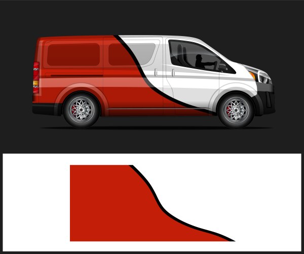 Vinyl vehicle wrap sticker design for adventure Vector Image