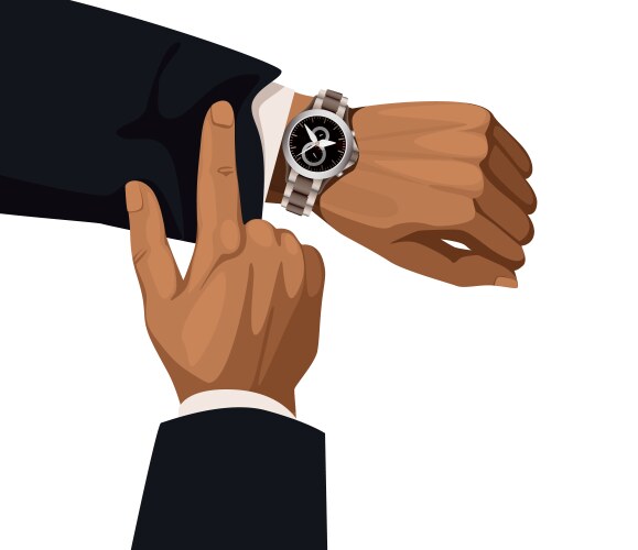 Hand watch Royalty Free Vector Image - VectorStock