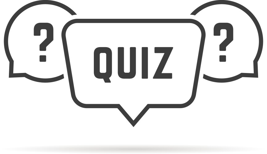 Green quiz icon with speech bubble Royalty Free Vector Image