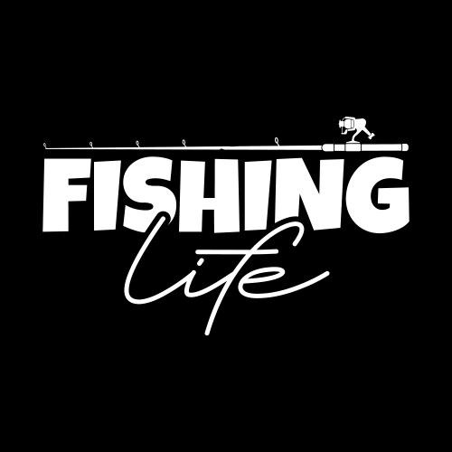 Fishing makes me happy Royalty Free Vector Image