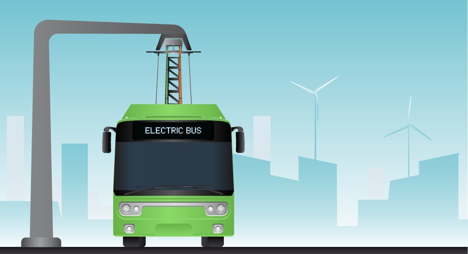 Electric passenger transport Royalty Free Vector Image