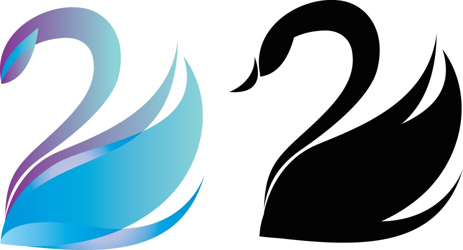 Blue Swan Logo Swan Logo Cut Out Stock Images & Pictures Alamy