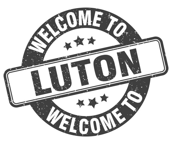 Welcome to luton stamp luton round sign Royalty Free Vector