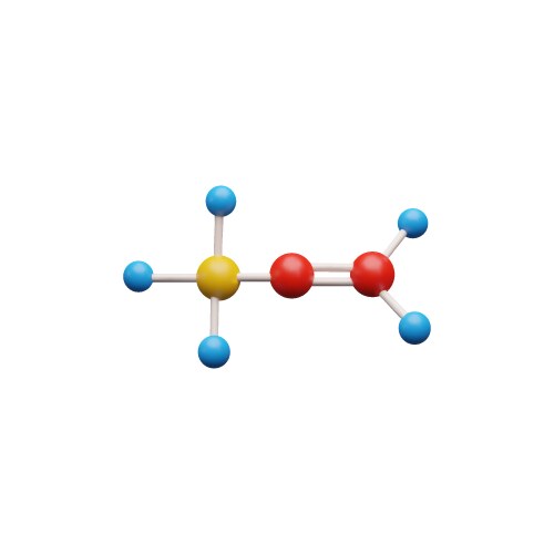 Structural chemical formula and model of methanol Vector Image