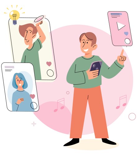 Gadget addiction excessive device usage can lead Vector Image