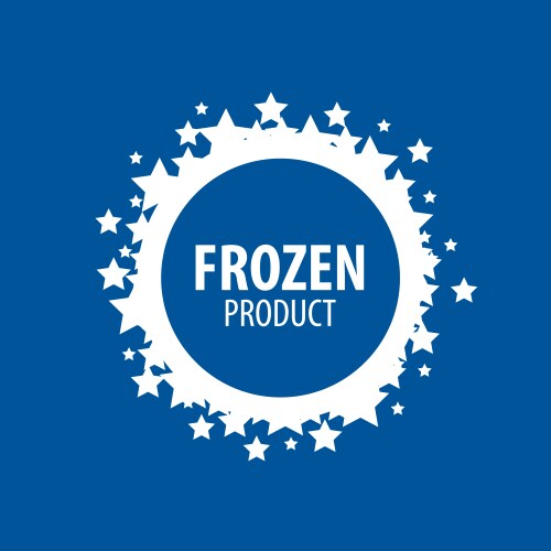 Logo for frozen products Royalty Free Vector Image
