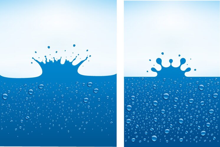 Cartoon water splash collection Royalty Free Vector Image