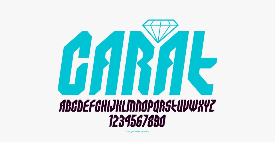 Urban massive geometric font for logos Royalty Free Vector