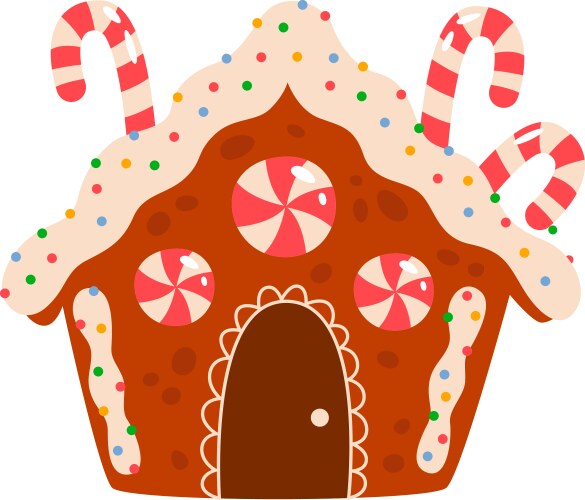 Candy house with cream Royalty Free Vector Image