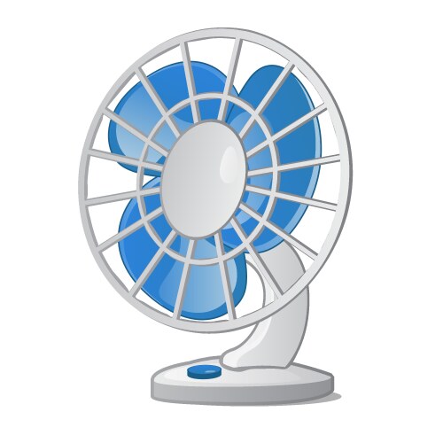 Pedestal fan cartoon isolated Royalty Free Vector Image