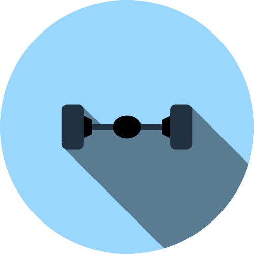 Car rear axle suspension flat icon Royalty Free Vector Image