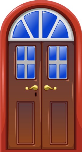 Cartoon home door Royalty Free Vector Image - VectorStock