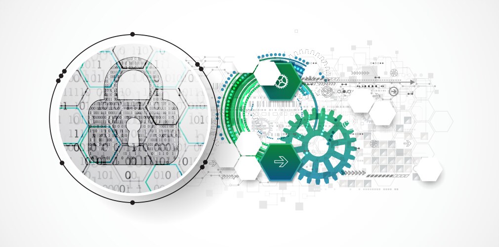 Cyber security or network protection system Vector Image