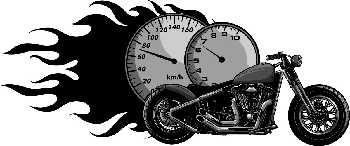 Motorcycle Flames Vector Images (over 2,900)
