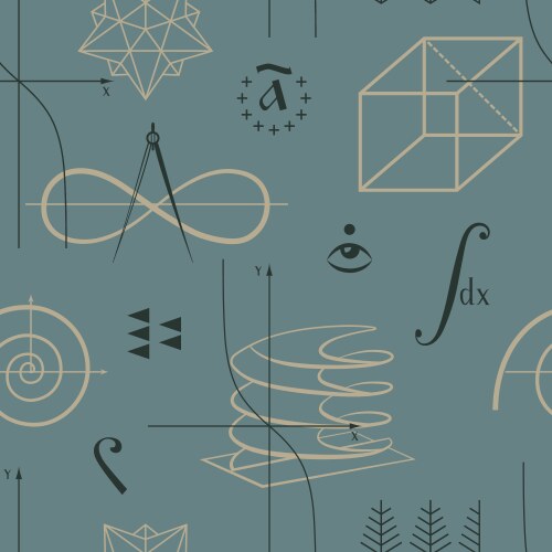 Mathematics Seamless Pattern Royalty Free Vector Image