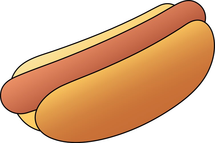 Plain Hot Dog Clipart