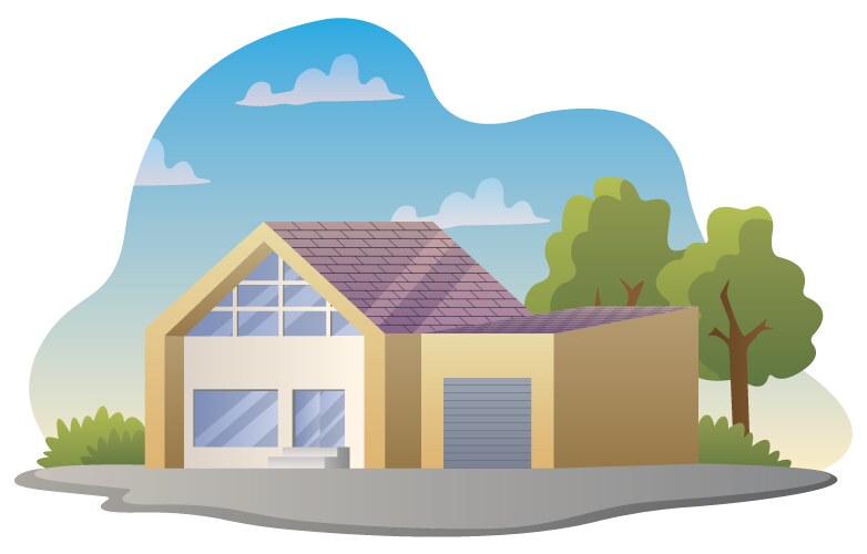 Modern house Royalty Free Vector Image - VectorStock