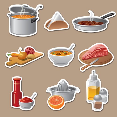 Cooking food Royalty Free Vector Image - VectorStock