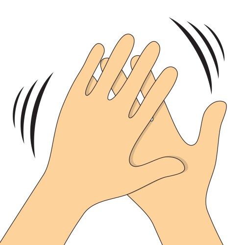 Clapping hands sign emoji Royalty Free Vector Image