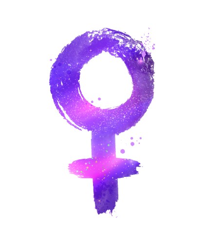 Woman symbol feminism power female icon Royalty Free Vector