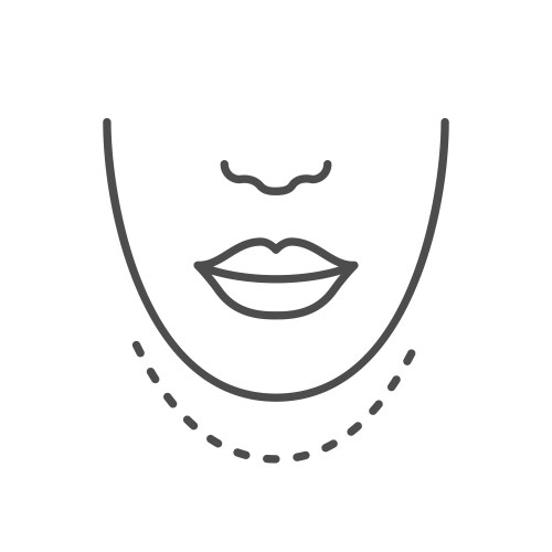 Neck lifting icon outline style Royalty Free Vector Image