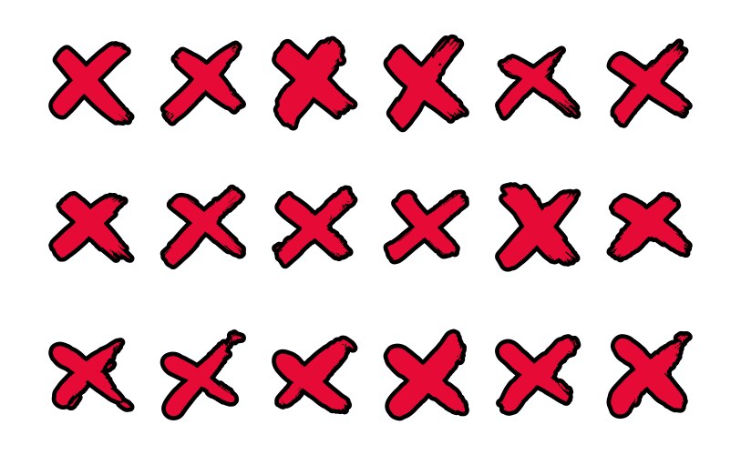 Tick check mark and cross-mark collection 2 Vector Image