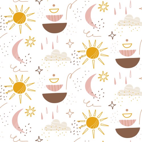 Hand drawn boho pattern design Royalty Free Vector Image