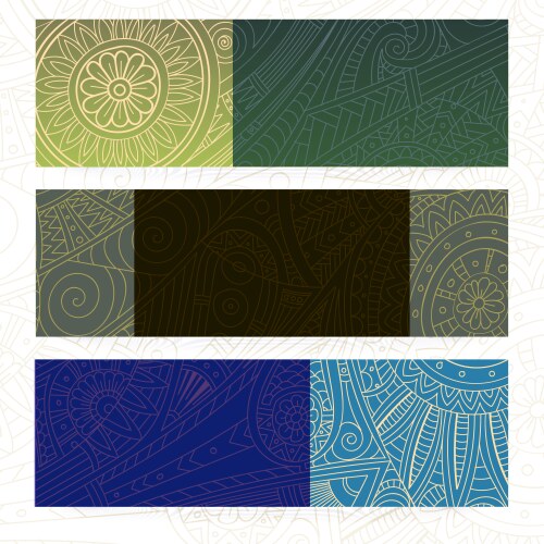 Festive tribal vintage ethnic banner Royalty Free Vector