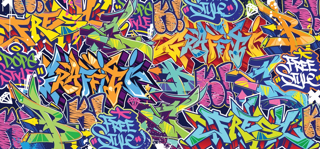 Colorful graffiti backgrounds 2 Royalty Free Vector Image
