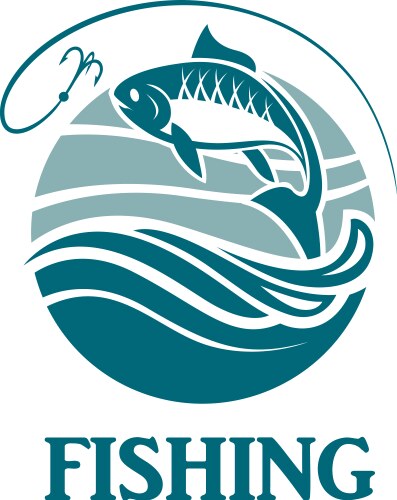 Vintage fishing badges logo emblem labels Vector Image