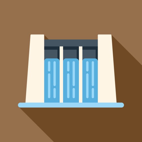 Hydroelectric power plant generating electricity Vector Image