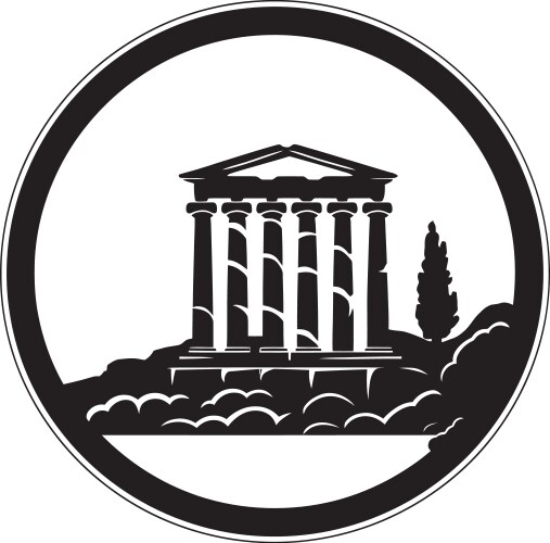 Greek architectural heritage logos in respecting Vector Image